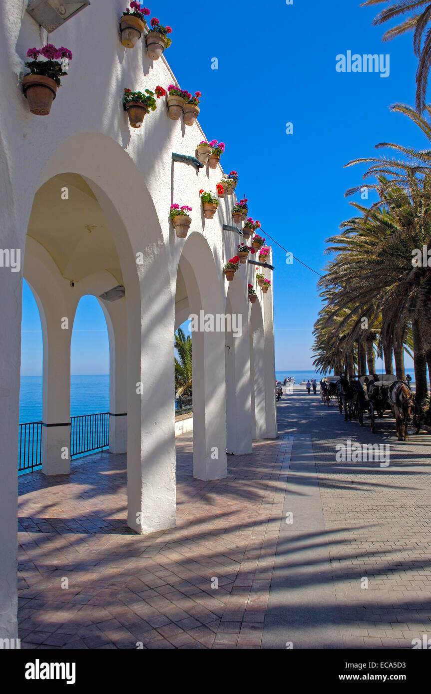 Balcon de Europa, Balcony of Europe, Nerja, Costa del Sol, Malaga ...