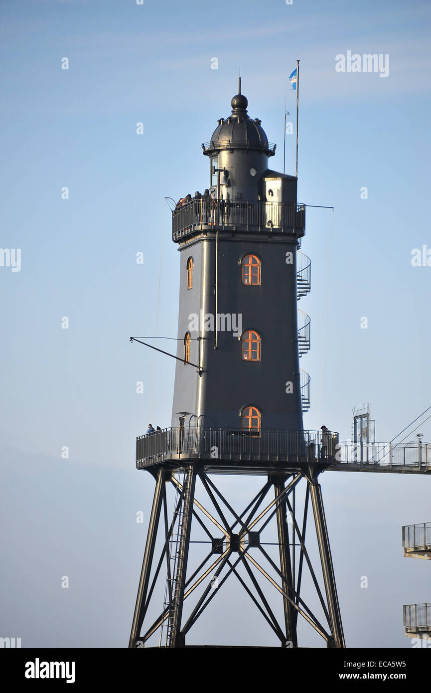 Leuchtturm Obereversand Lighthouse, fishing port of Dorum-Neufeld ...