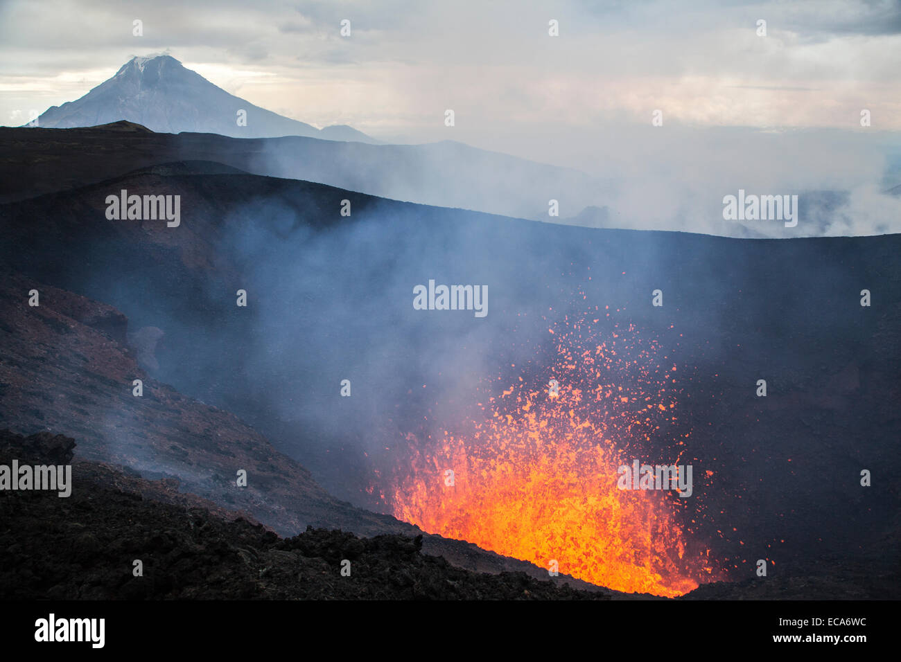 Volcanic eruption, Tolbachik volcano, Kamchatka, Russia Stock Photo - Alamy