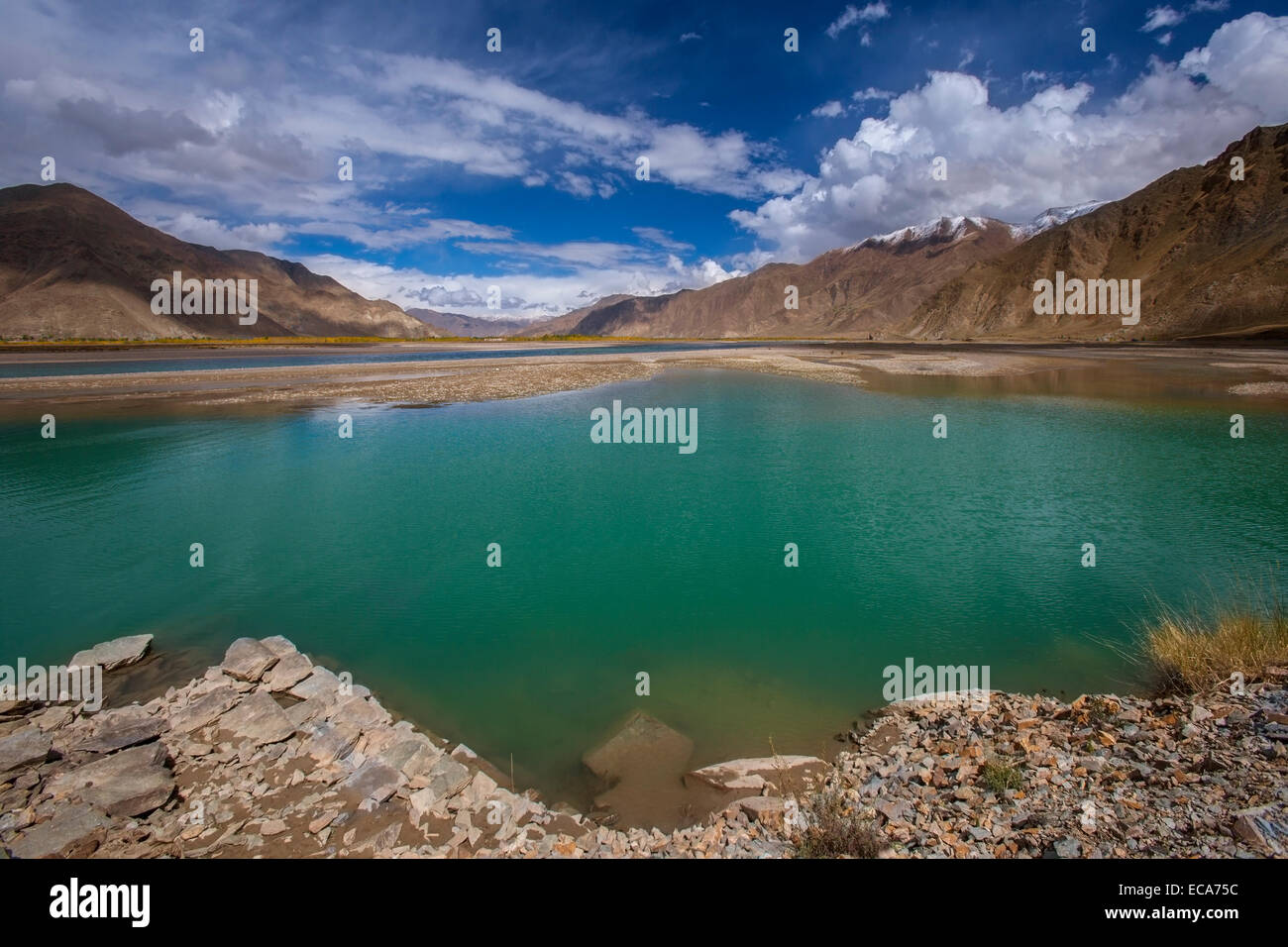 The Brahmaputra River in Tibet, Tibet Autonomous Region of China Stock ...