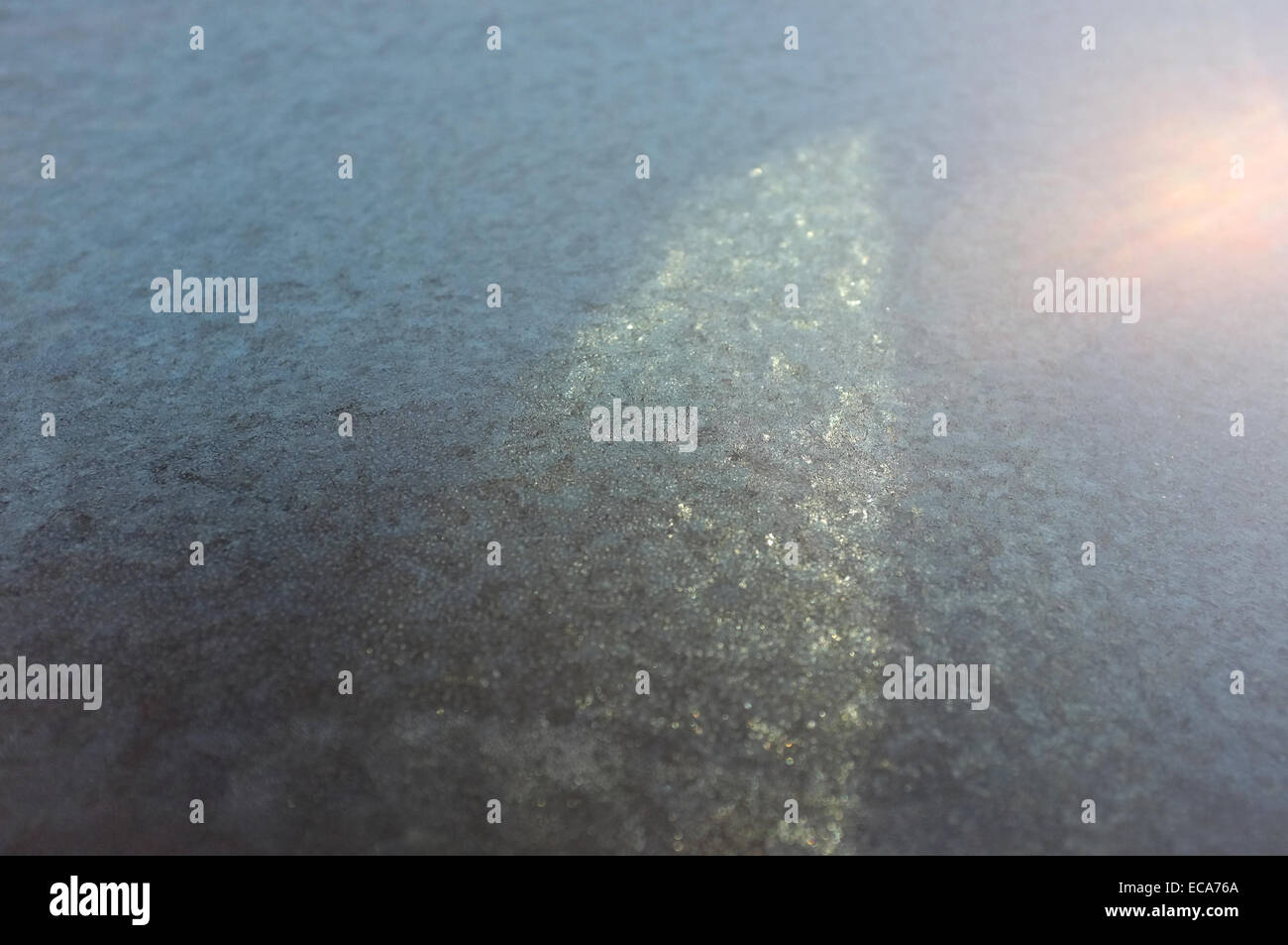Frosty car windscreen on a cold morning Stock Photo - Alamy