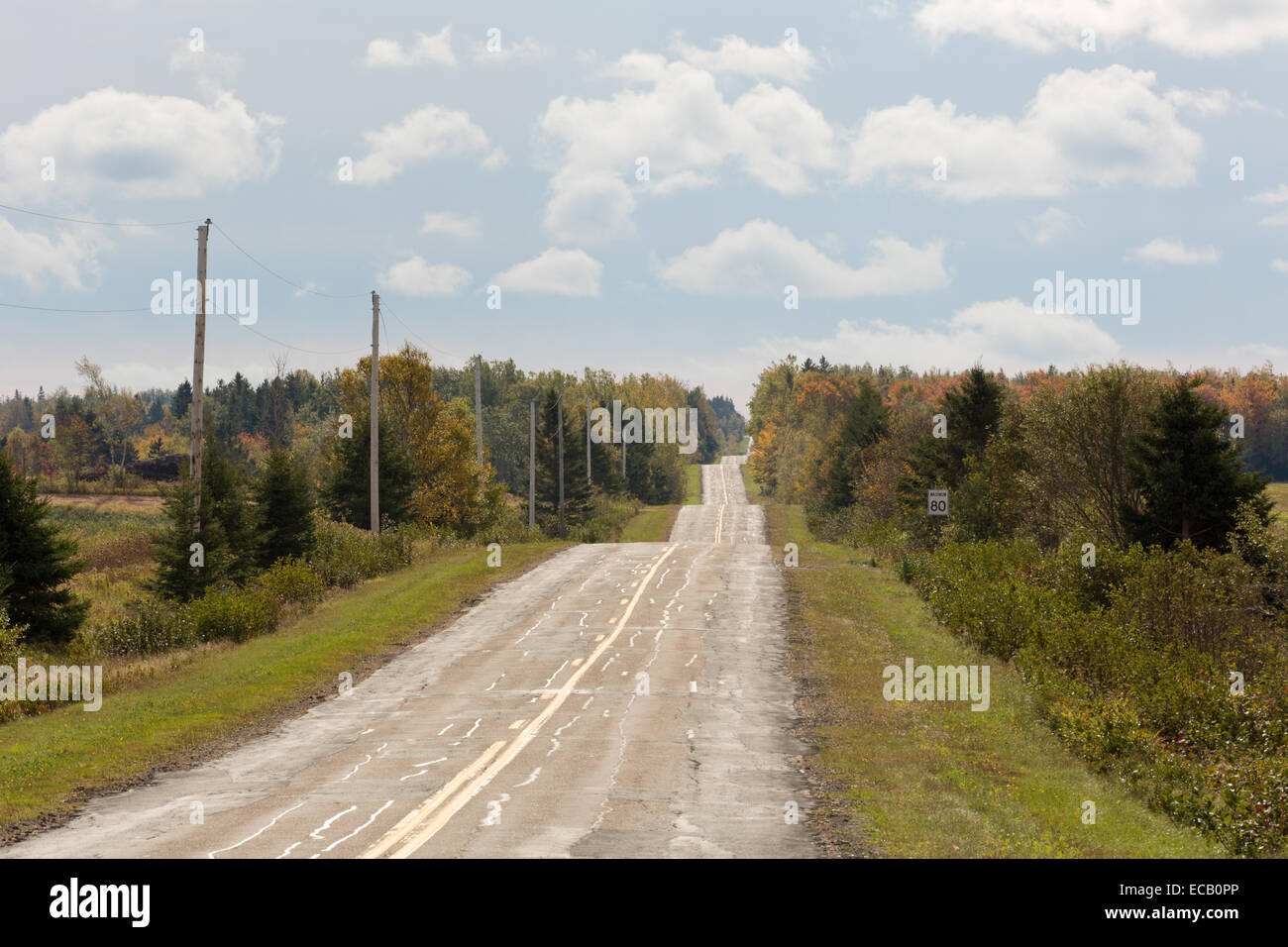 Uneven road in Prince Edward Island, Canada Stock Photo - Alamy