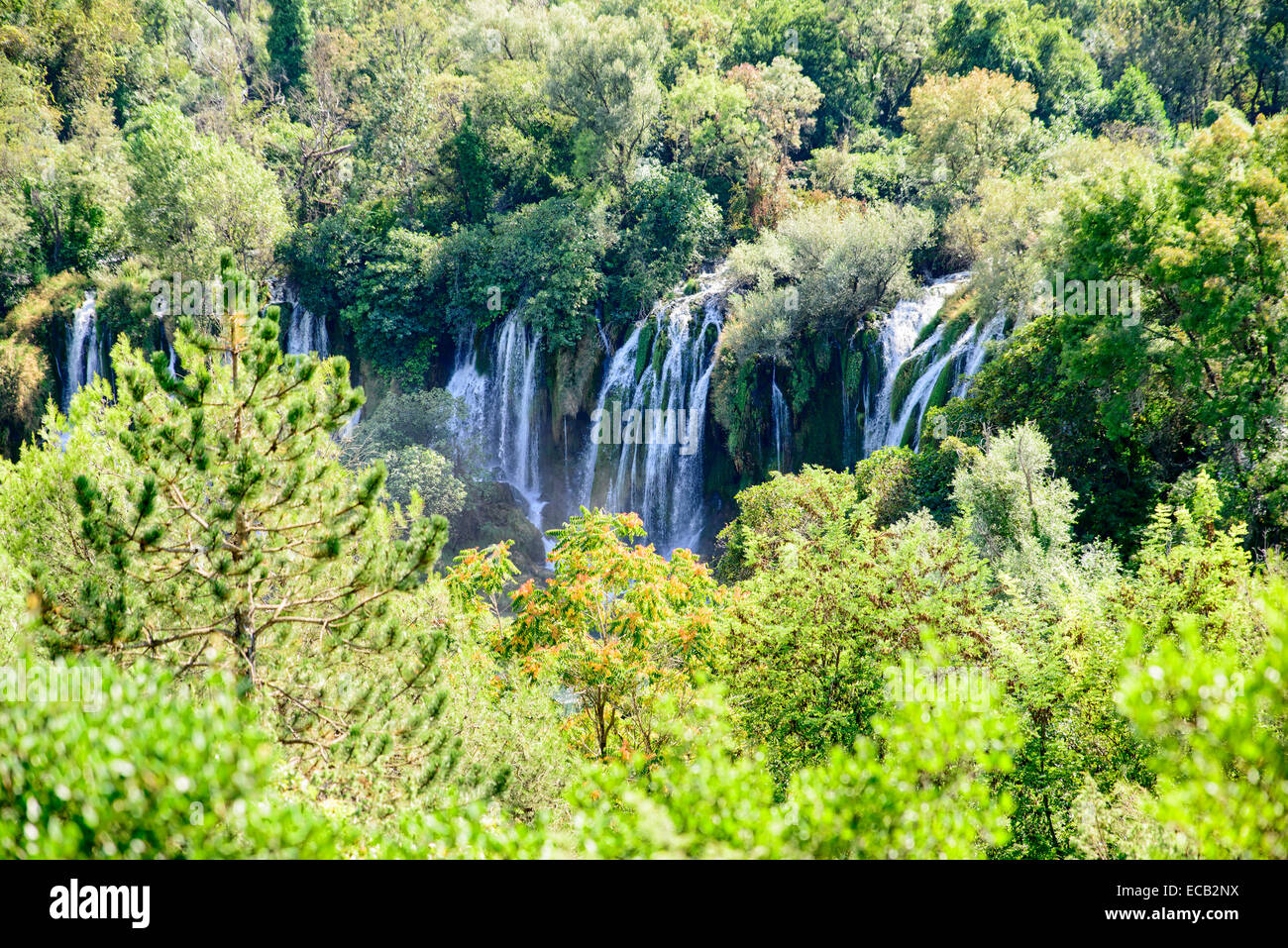beautiful cascade water fall in mountain Stock Photo - Alamy