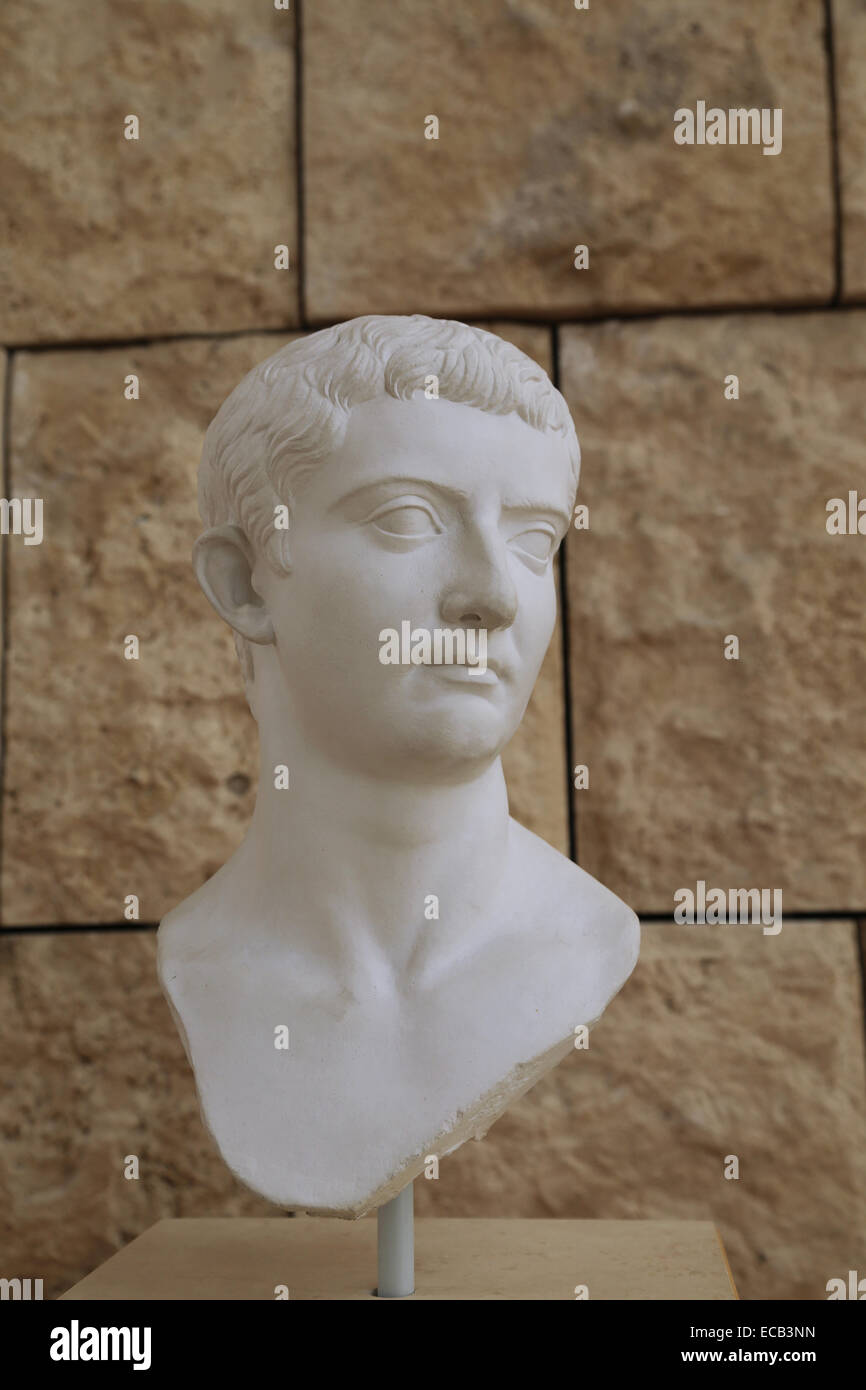 Portrait of Emperor Tiberius (42 BC-37 AD). Copy. Age of Augustus (27 ...