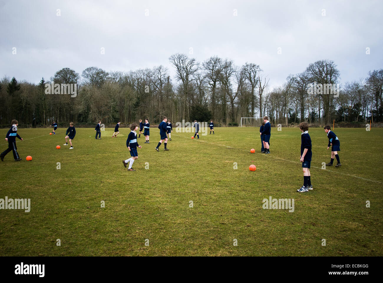 Boys playing football at school Pupils at Comprehensive School in ...