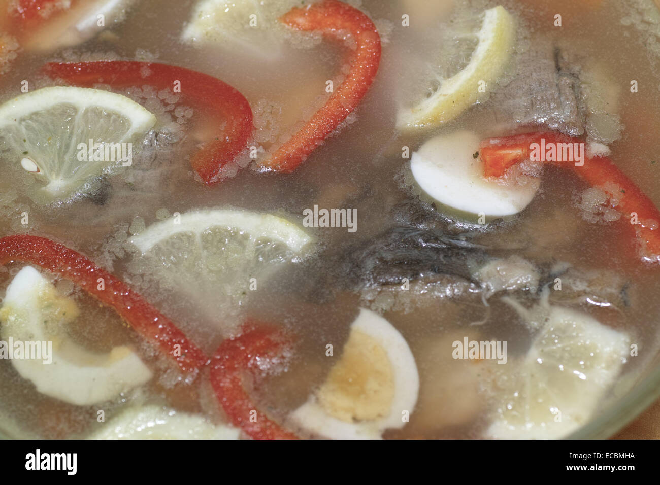 Fish carp. In the Polish kitchen, on the Polish table. Preparing carp ...