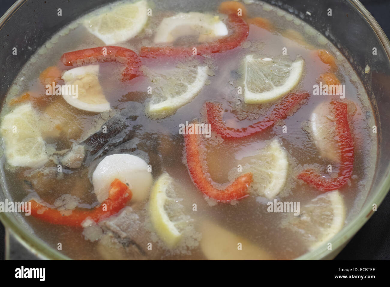 Fish carp. In the Polish kitchen, on the Polish table. Preparing carp ...