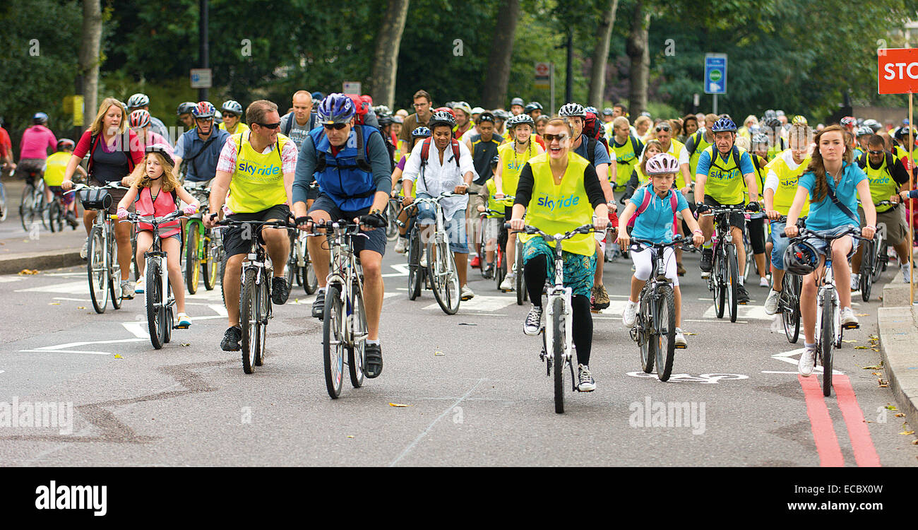 Cyclists out to enjoy streets closed to traffic ride along the Victoria ...