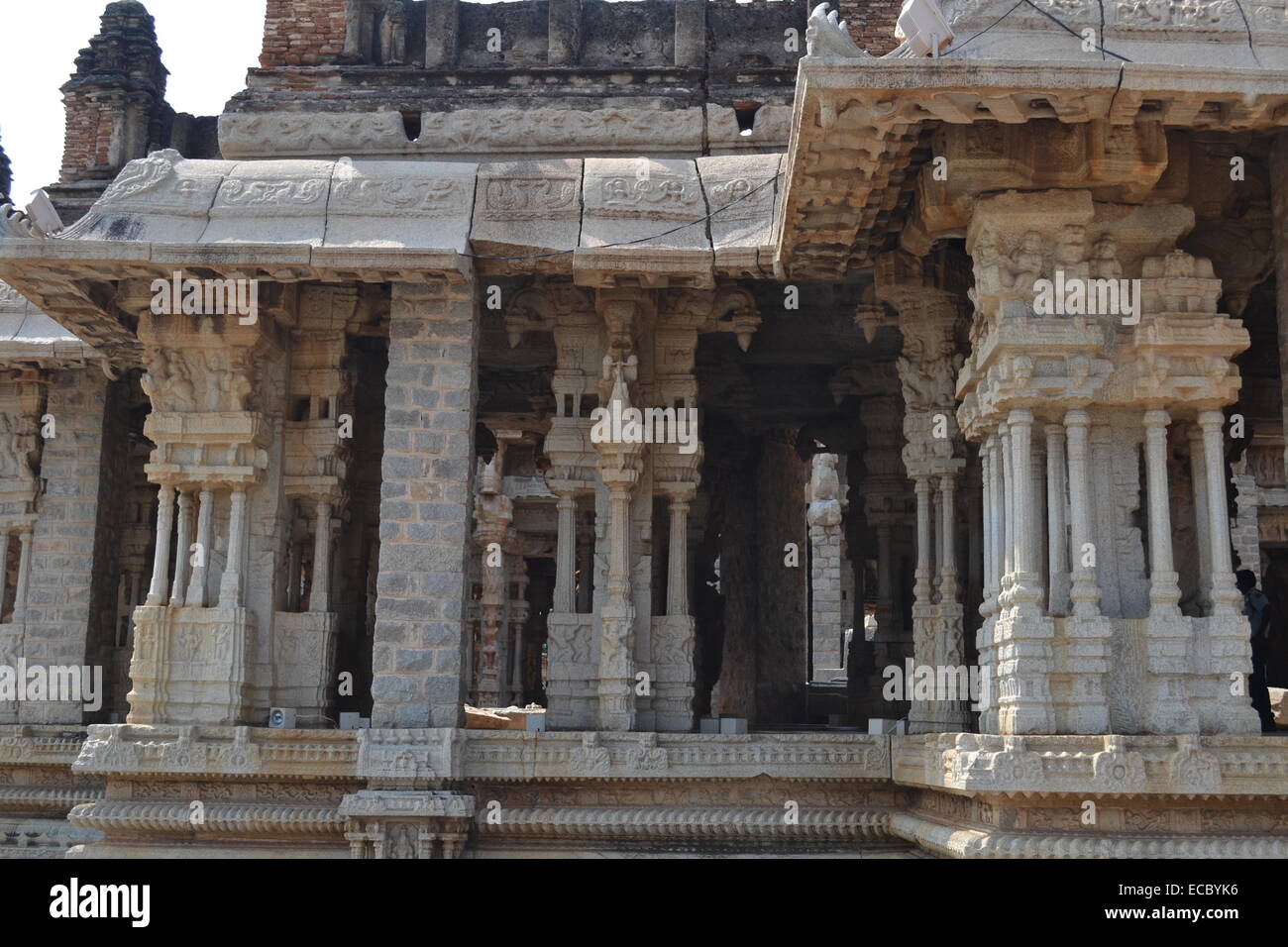 Pillars of Vittala temple @ Hampi - UNESCO World Heritage site Stock ...