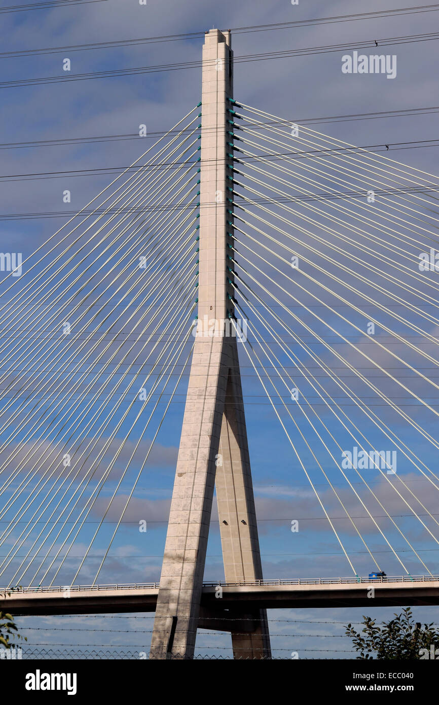 Flintshire Bridge, A548 spanning the Dee Estuary, linking Connah’s Quay ...