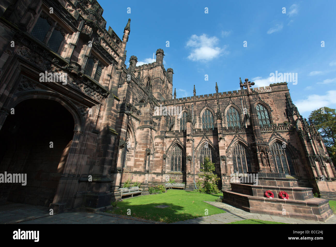 City of Chester, England. Picturesque view of the historic Chester ...