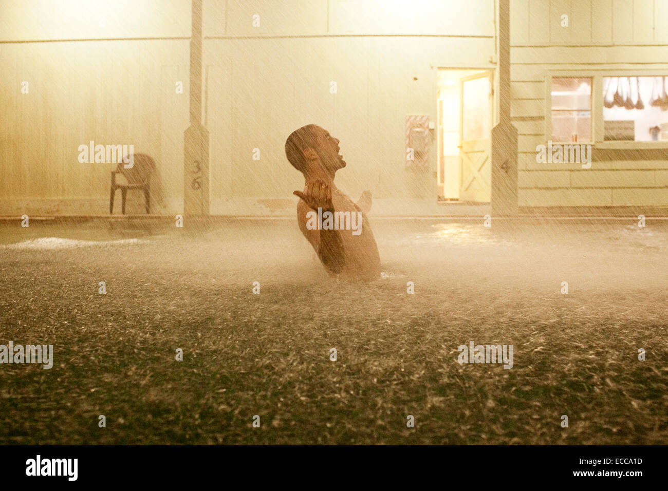 Young man standing in Keough Hot Springs Stock Photo - Alamy