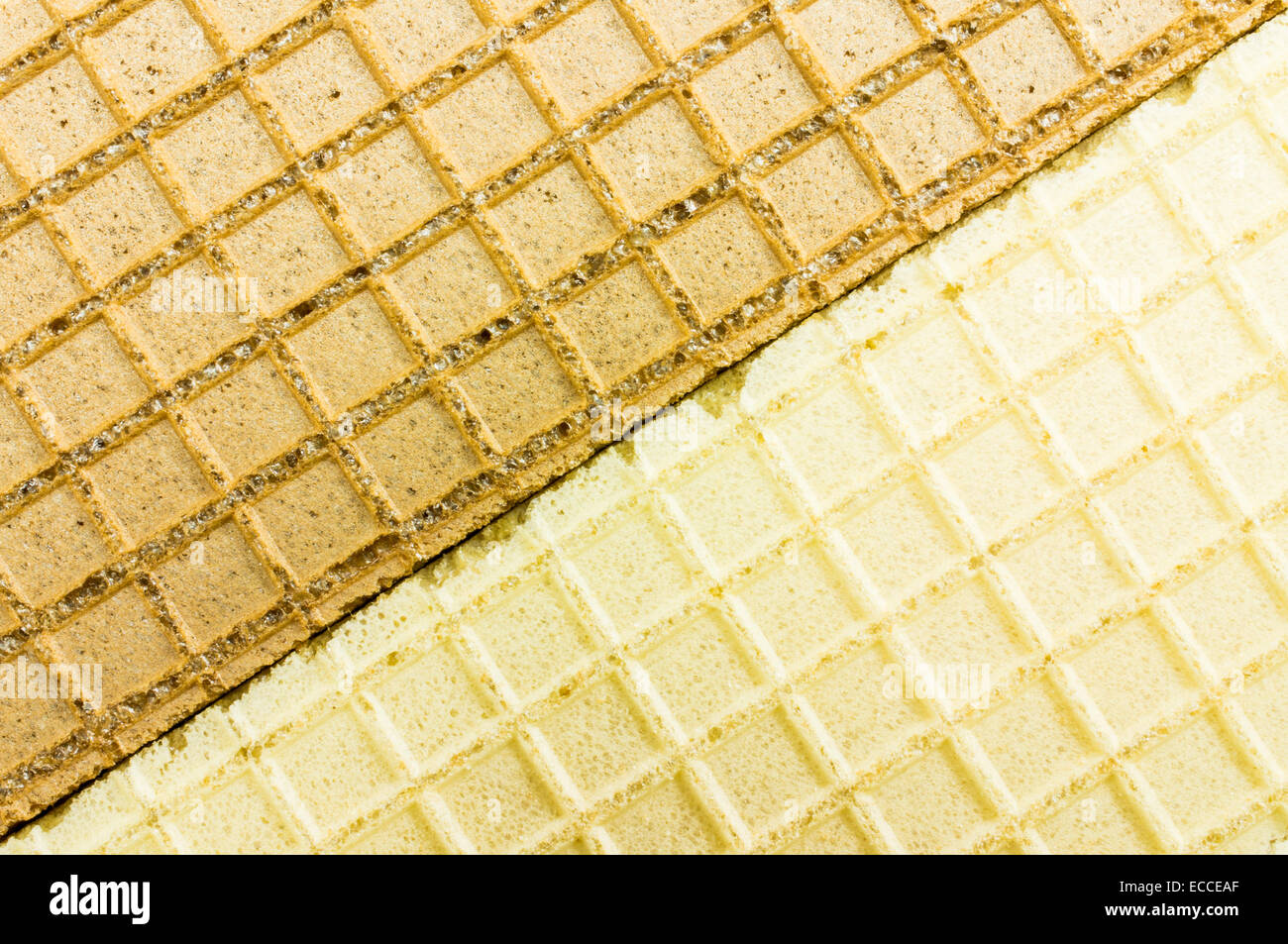 Background texture diagonal wafer with chocolate closeup Stock Photo ...