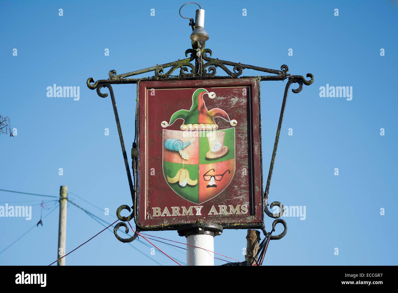 sign for the barmy arms, a riverside pub in twickenham, middlesex ...