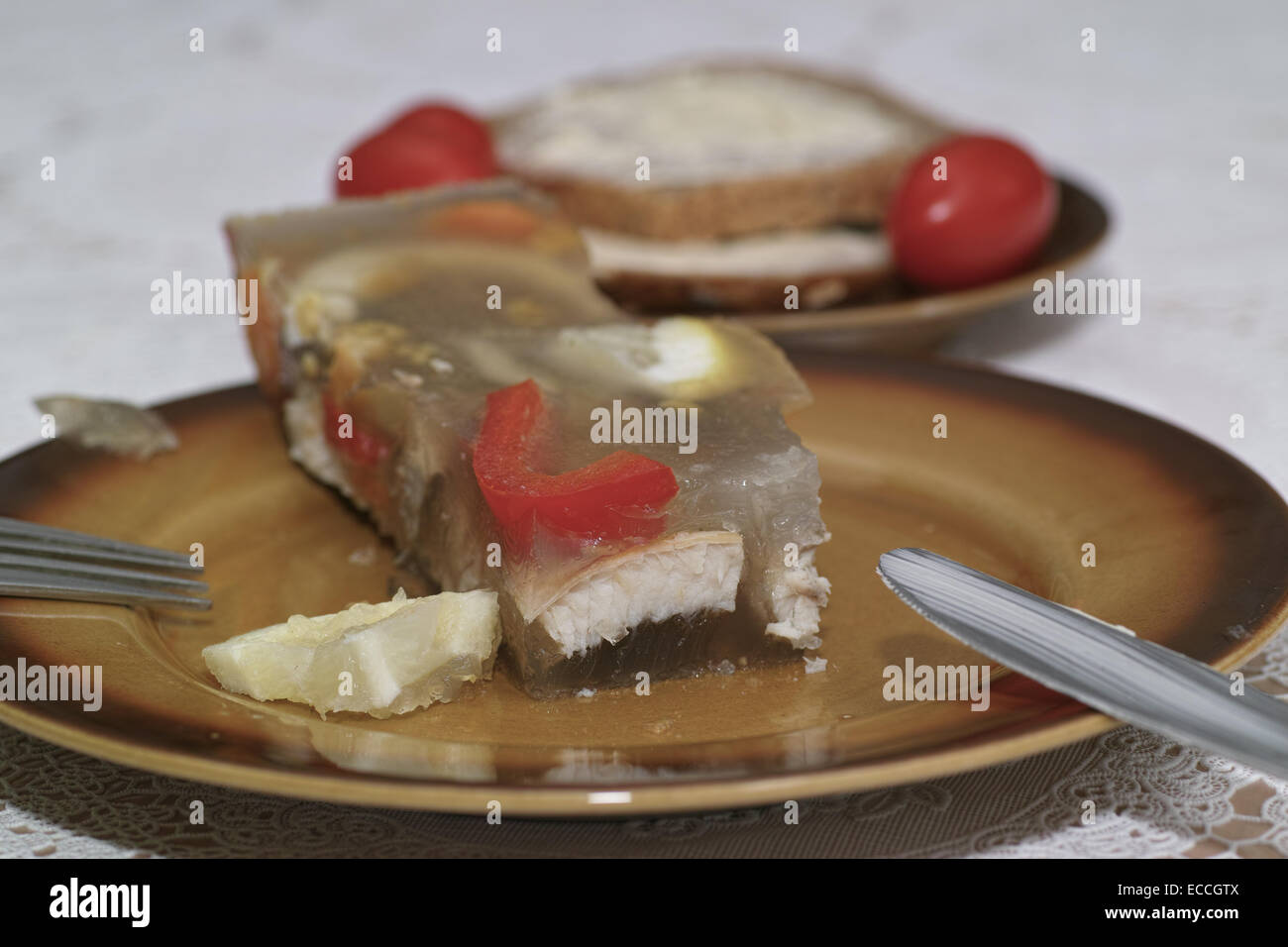Fish carp. In the Polish kitchen, on the Polish table. Preparing carp ...
