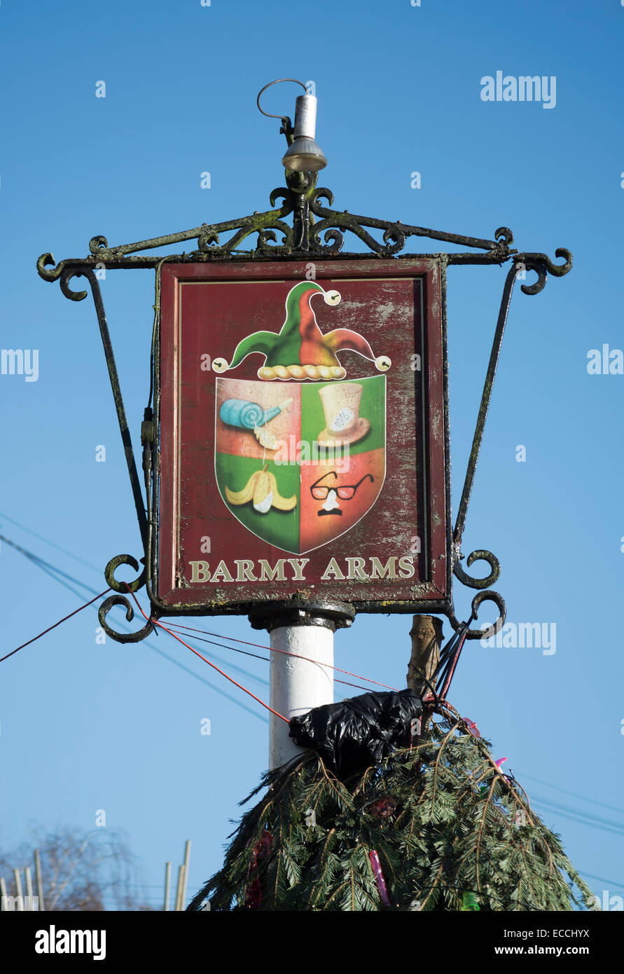 sign for the barmy arms, a riverside pub in twickenham, middlesex ...