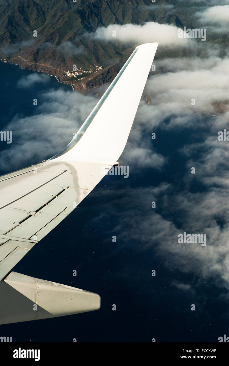 Aerial view of the Canary Islands from plane Stock Photo - Alamy