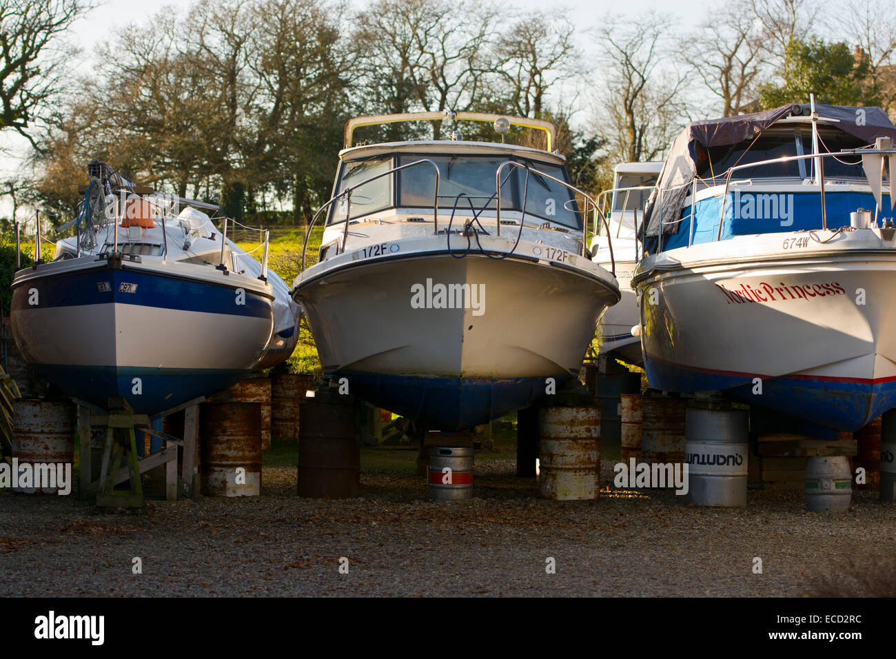 Boats in the yard hi-res stock photography and images - Alamy
