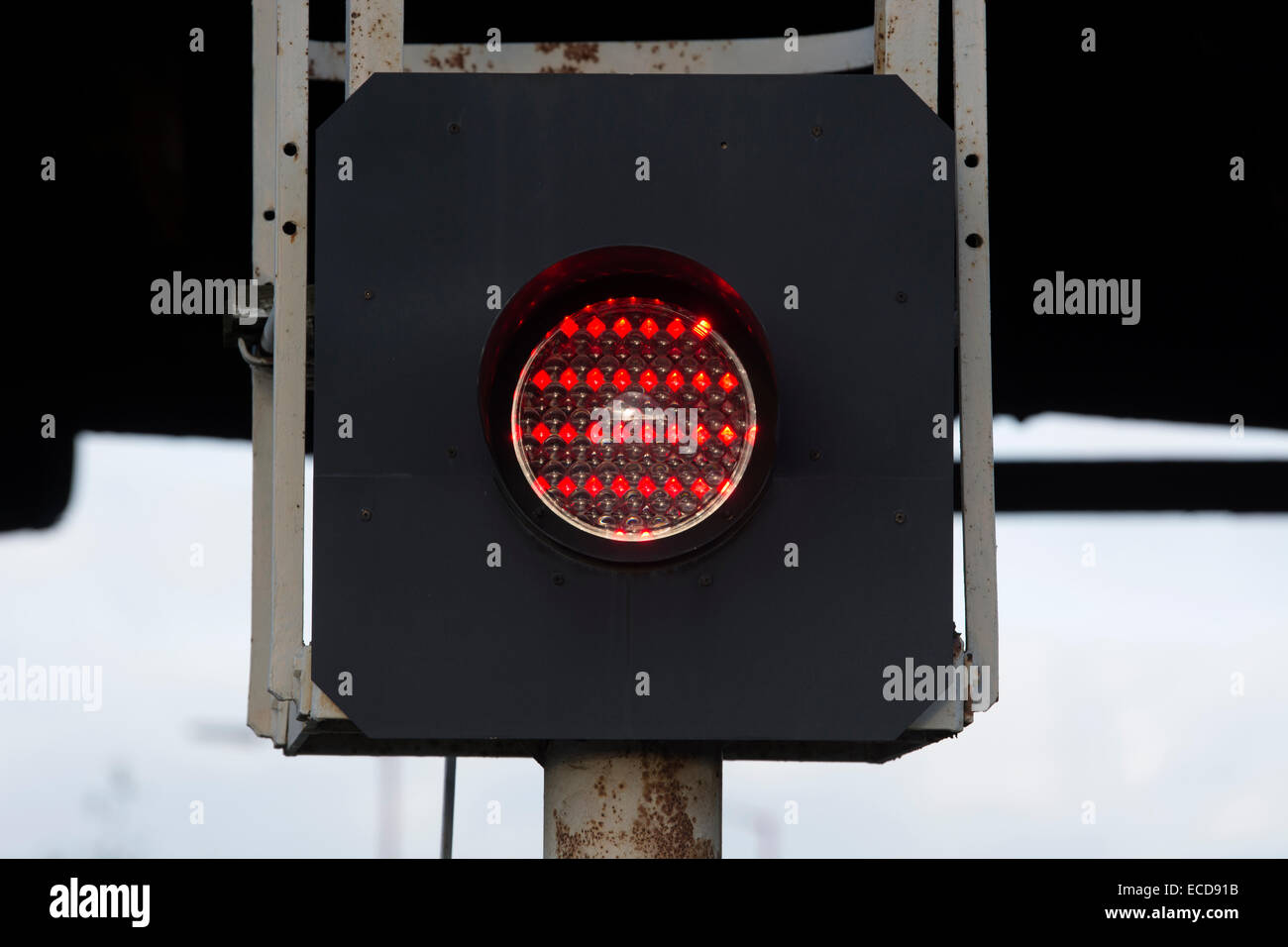 Train stop red signal hi-res stock photography and images - Alamy