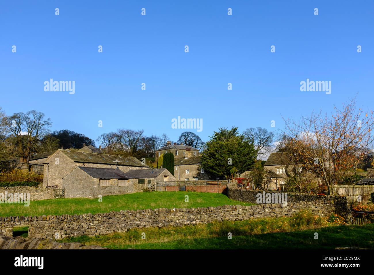 The Village of Downham in the Ribble Valley Lancashire UK.The village ...