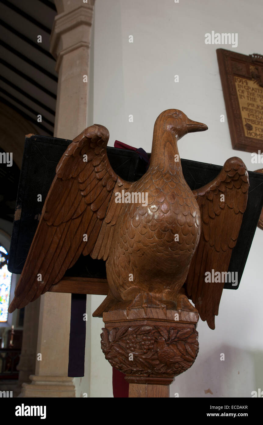 Snow Goose lectern, St. Mary and St. Peter`s Church, Weedon Lois ...
