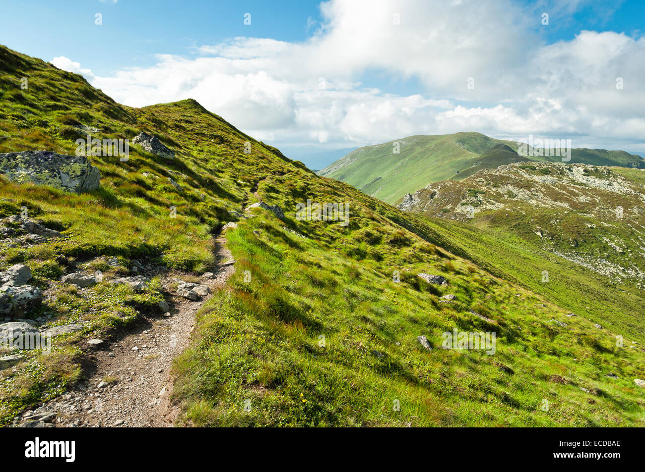 Pathway / path through the mountains Stock Photo - Alamy