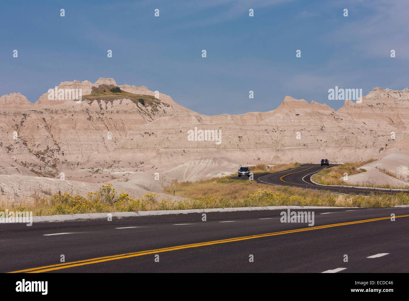 Road in Badlands National Park, SD, USA Stock Photo - Alamy