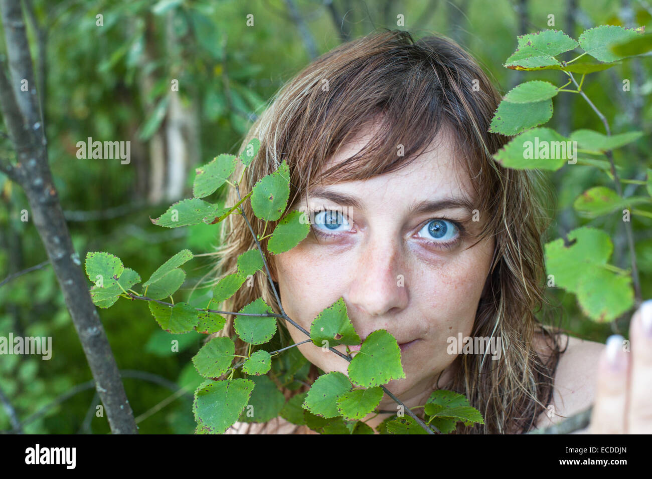 Young woman outdoors, close-up portrait Stock Photo - Alamy Young woman outdoors, close-up portrait Stock Photo - Alamy