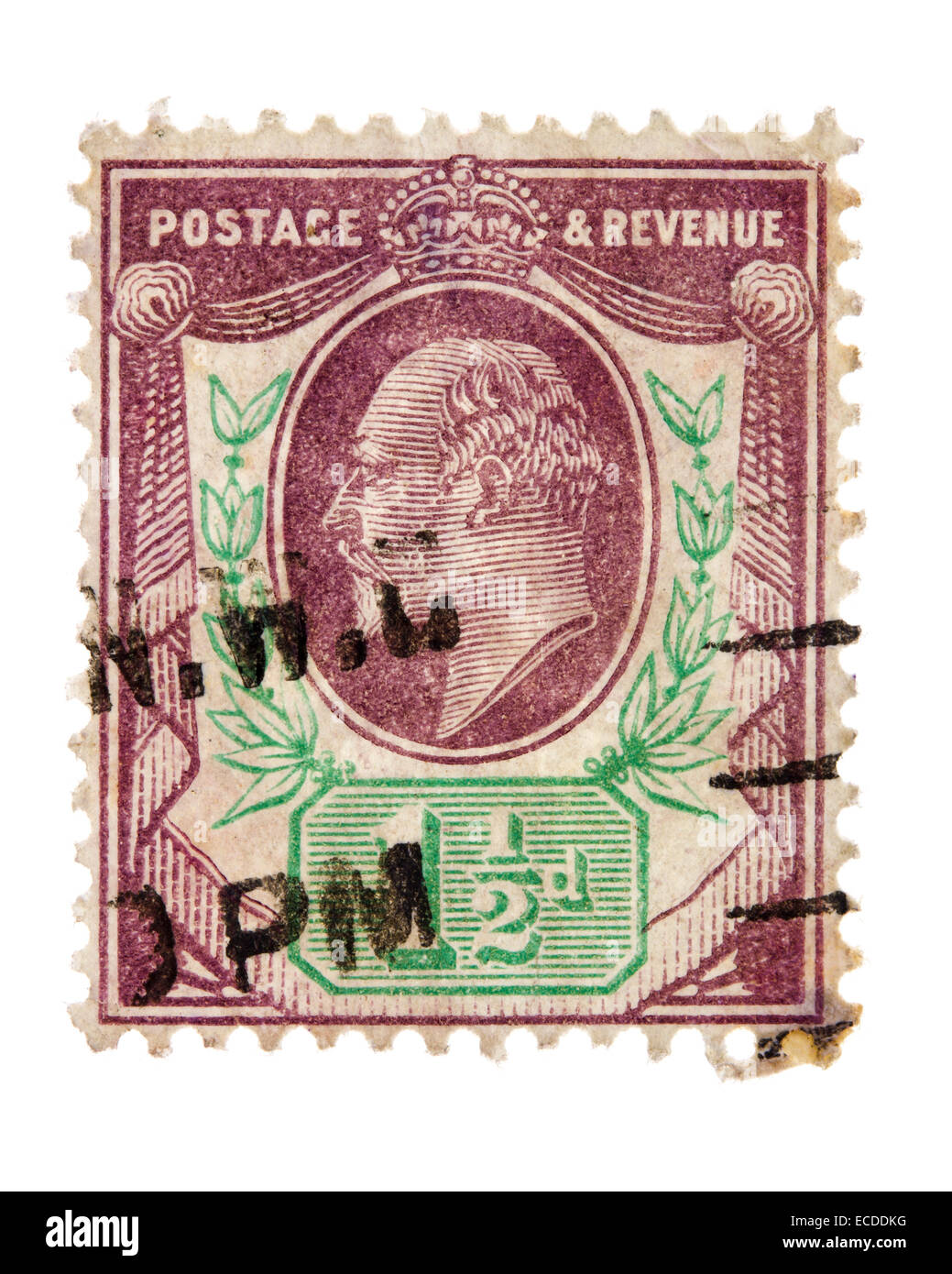 British King Edward VII postage stamp Stock Photo - Alamy