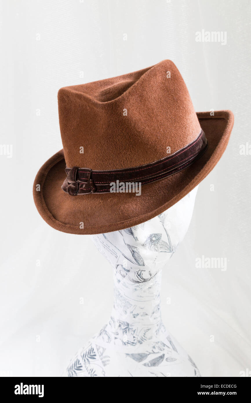 Single Hat on Head Form Still Life, USA Stock Photo - Alamy