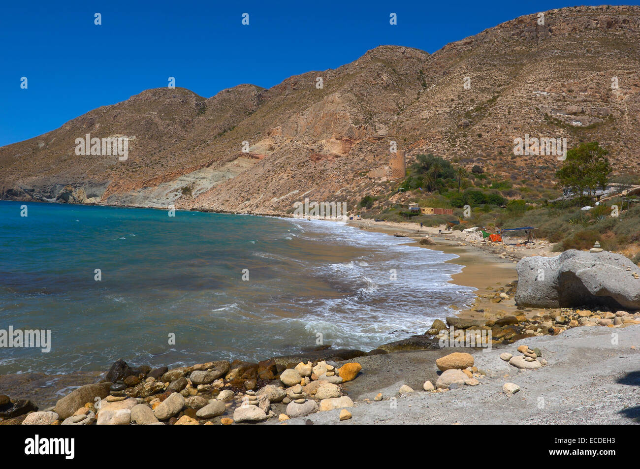 Cabo de Gata, Cala San Pedro, Beach, Biosphere Reserve, Cabo de Gata ...