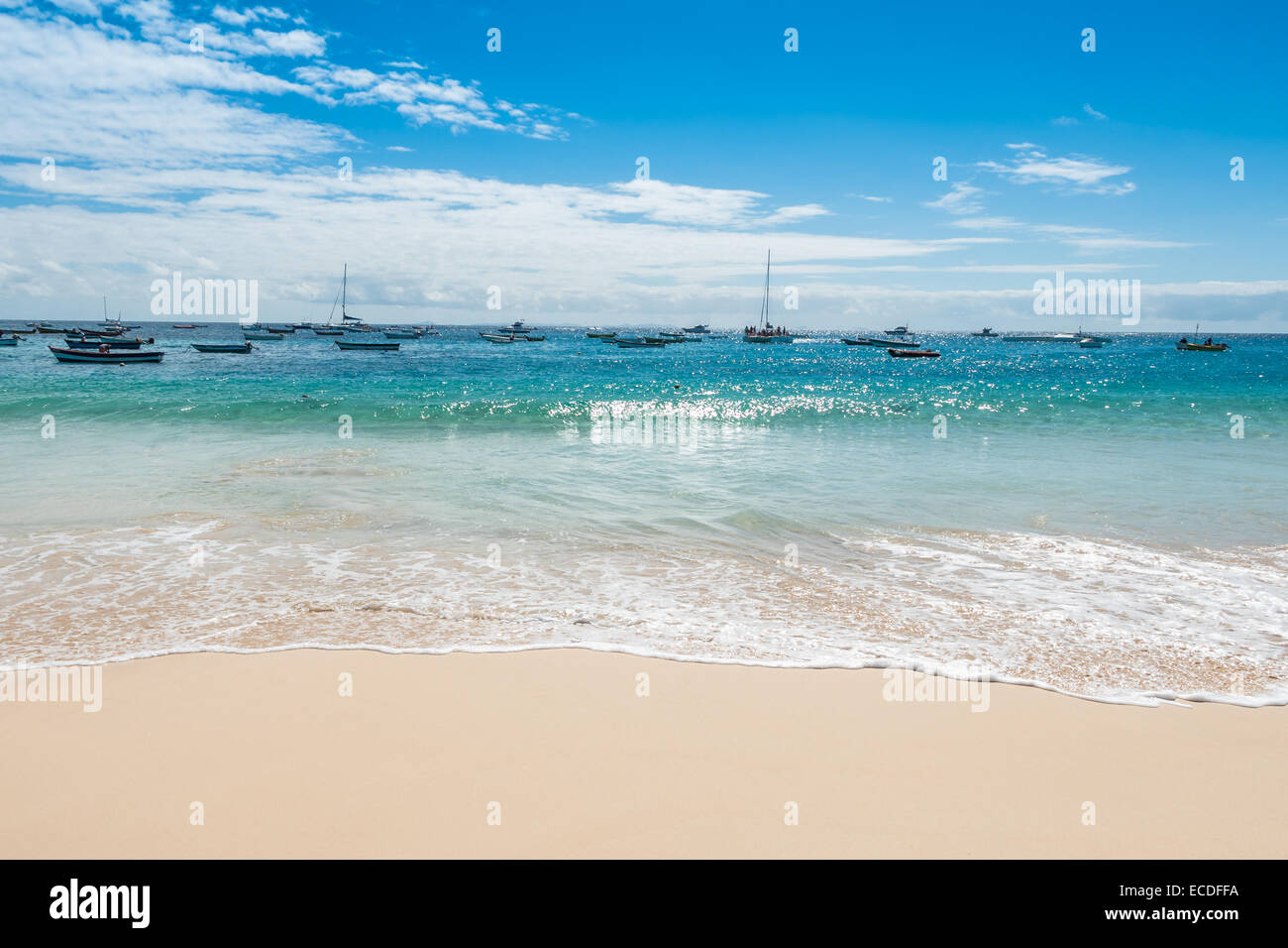 Santa Maria beach in Sal Cape Verde - Cabo Verde Stock Photo - Alamy