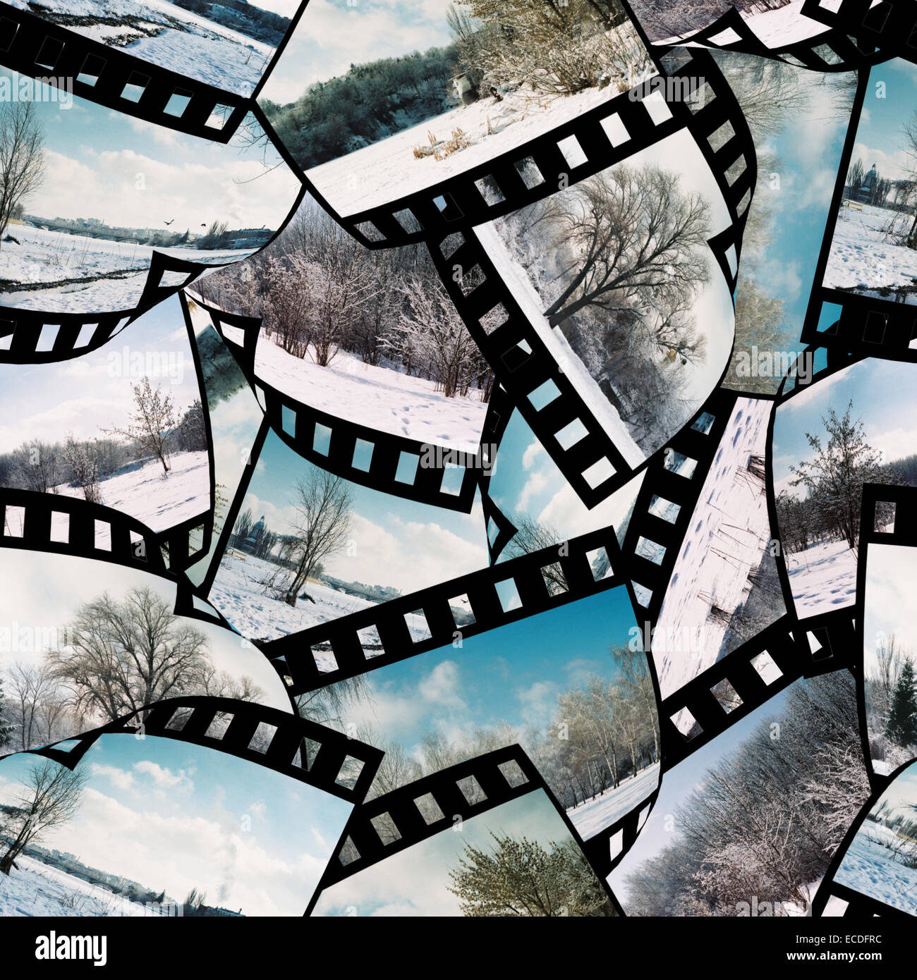 The seamless color film slides patterns for a background Stock Photo ...