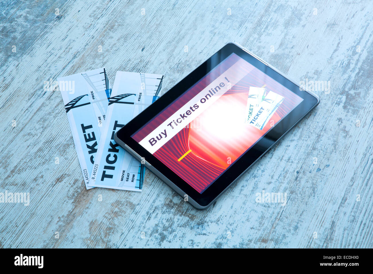 Buy cinema Tickets online with your mobile device or Tablet PC Stock ...