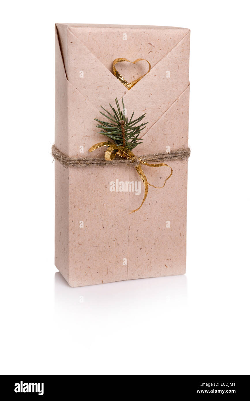 box with present isolated on white background Stock Photo - Alamy