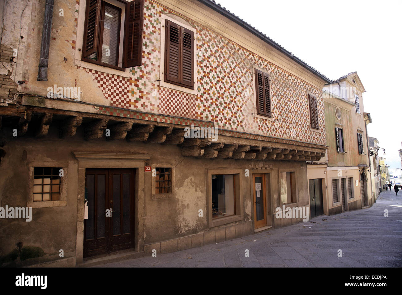 Ancient venetian architecture in a house in the centre of the city of ...