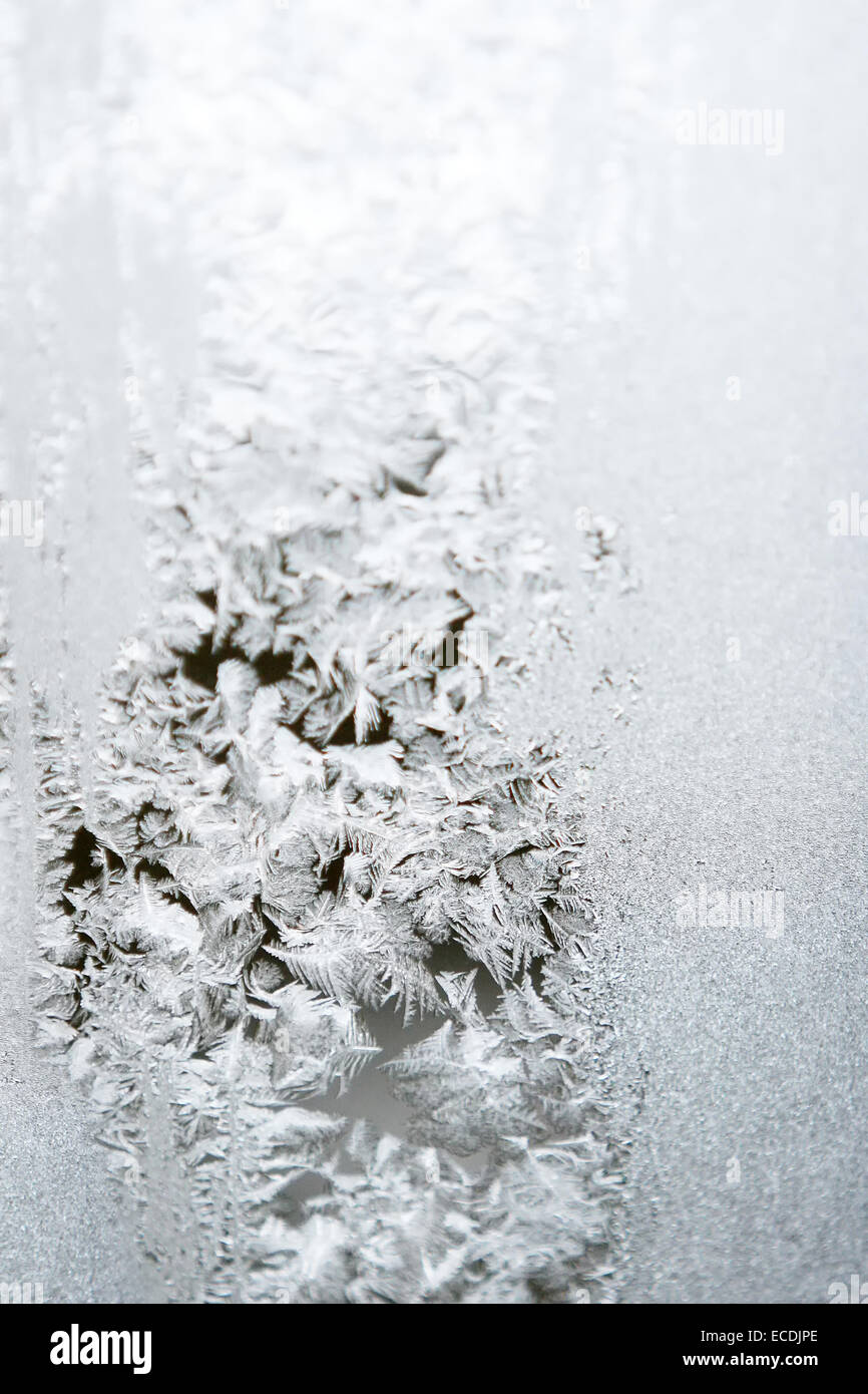 Patterns made by the hoarfrost on the window Stock Photo - Alamy