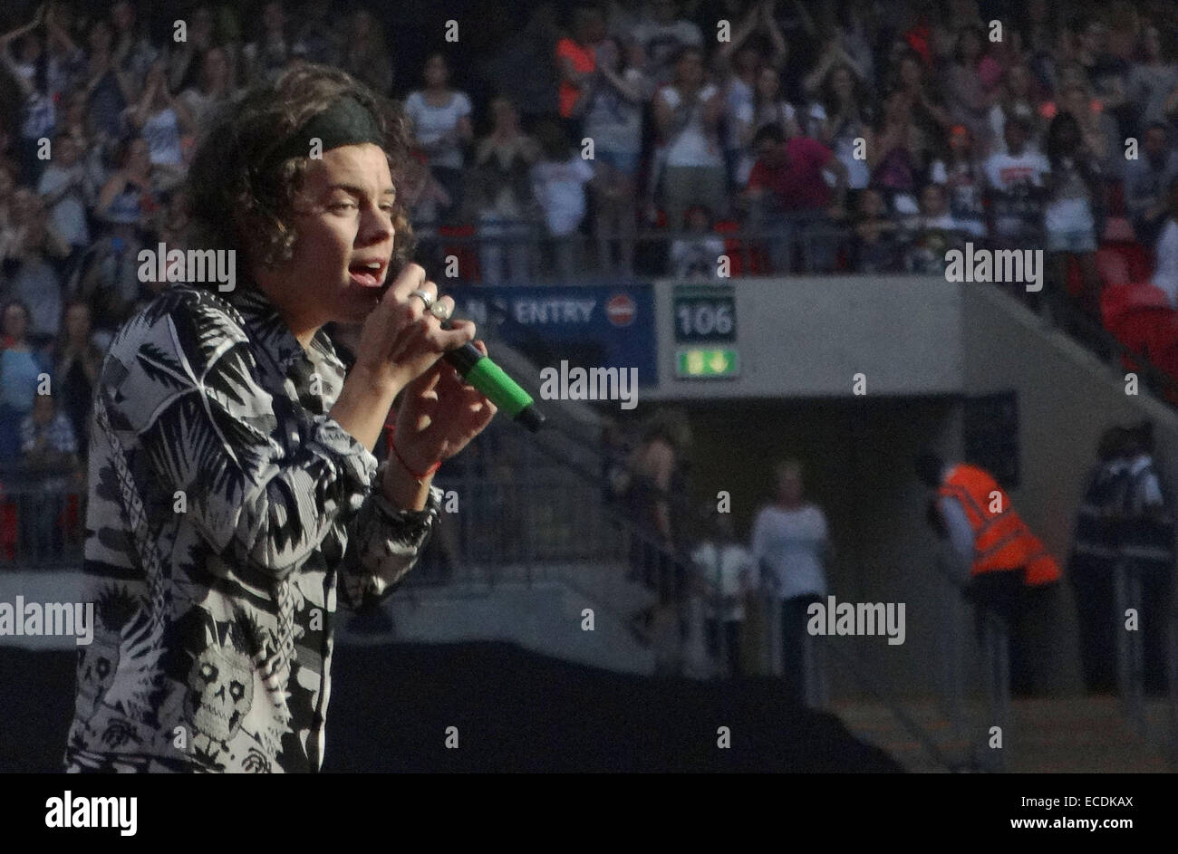 One Direction perform live in concert at Wembley Stadium Featuring: One ...