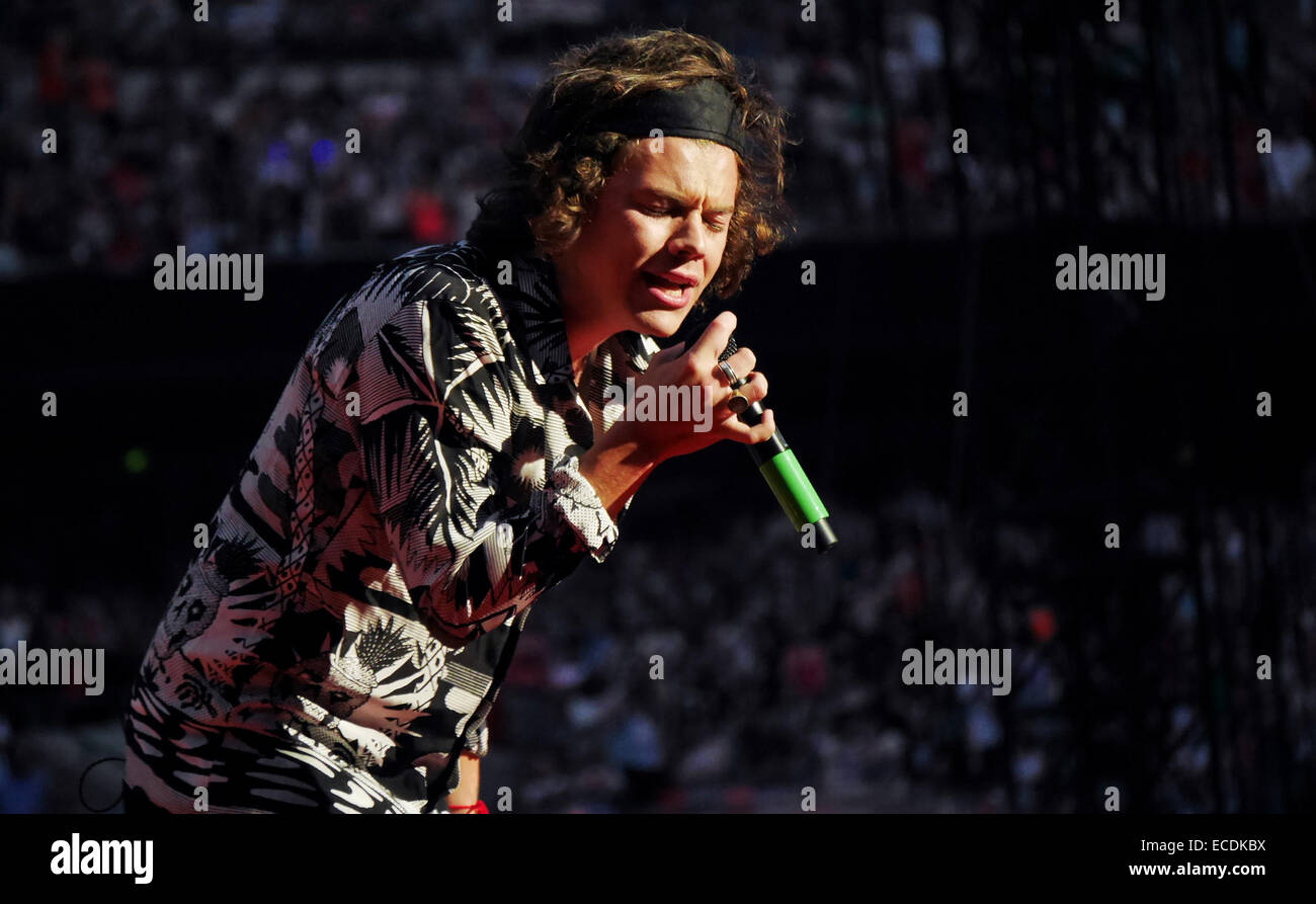 One Direction perform live in concert at Wembley Stadium Featuring: One ...