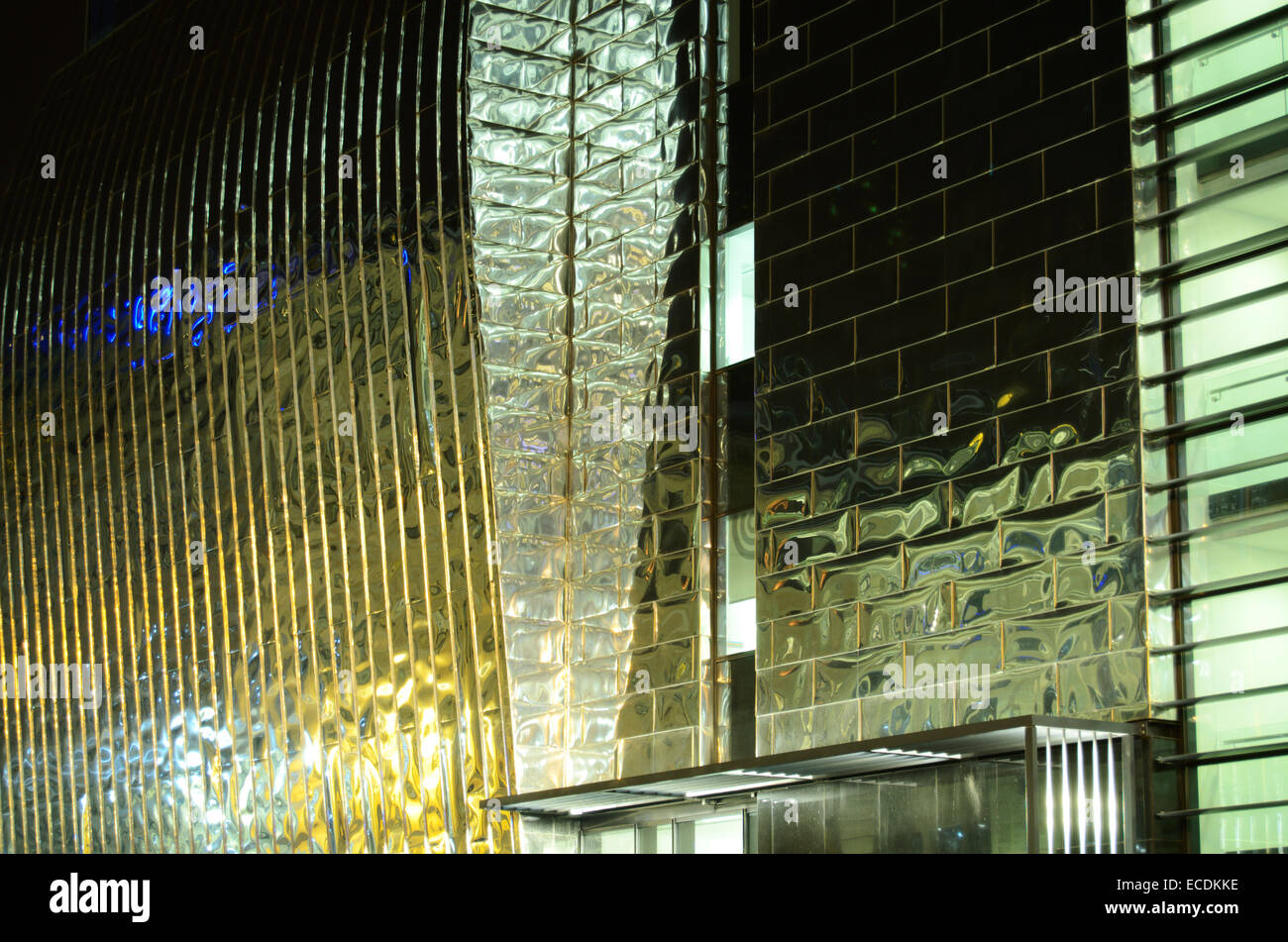 Reflective architectural panels on a modern building in Glasgow ...