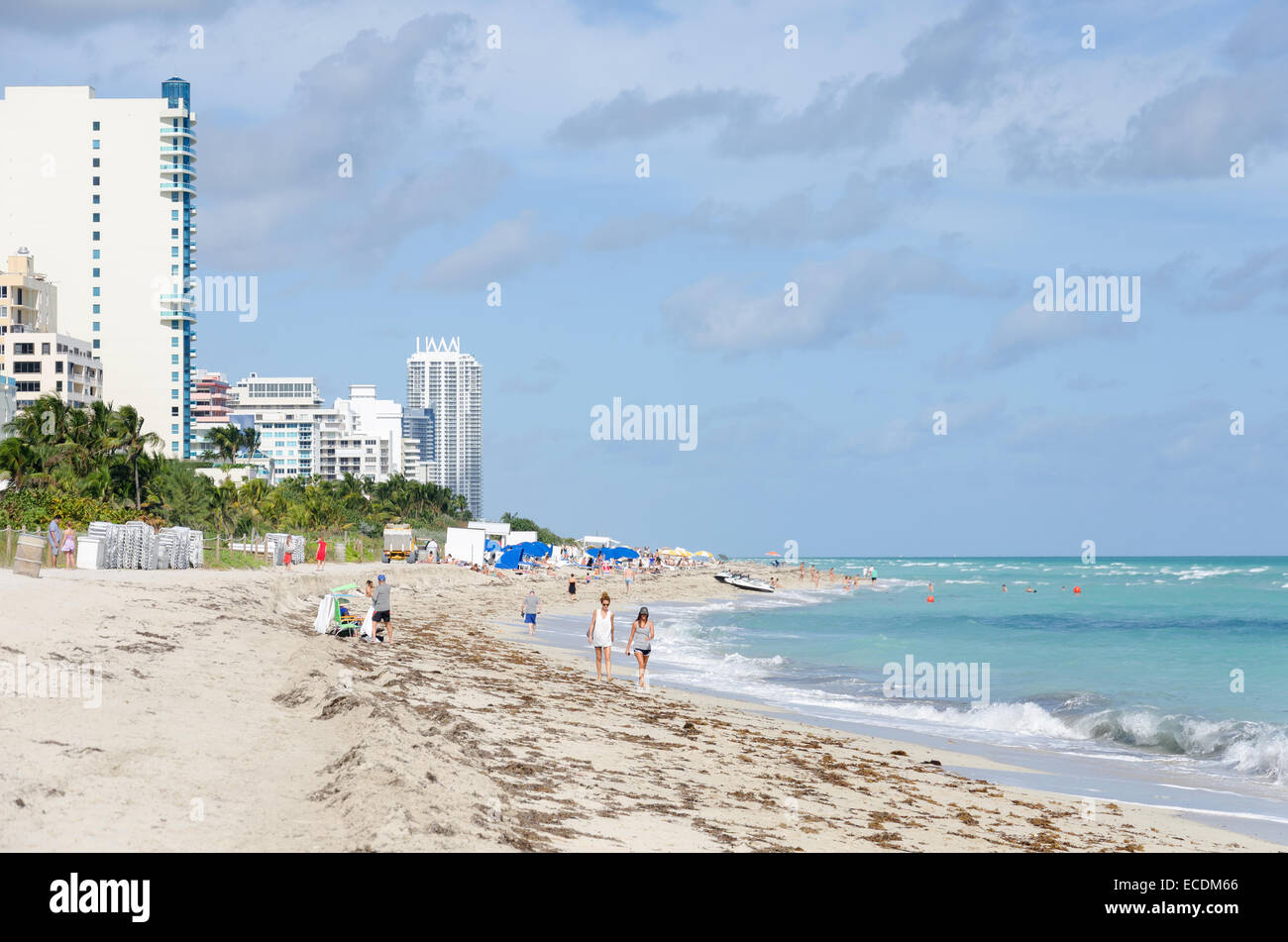 Miami beach, ocean coast Stock Photo - Alamy