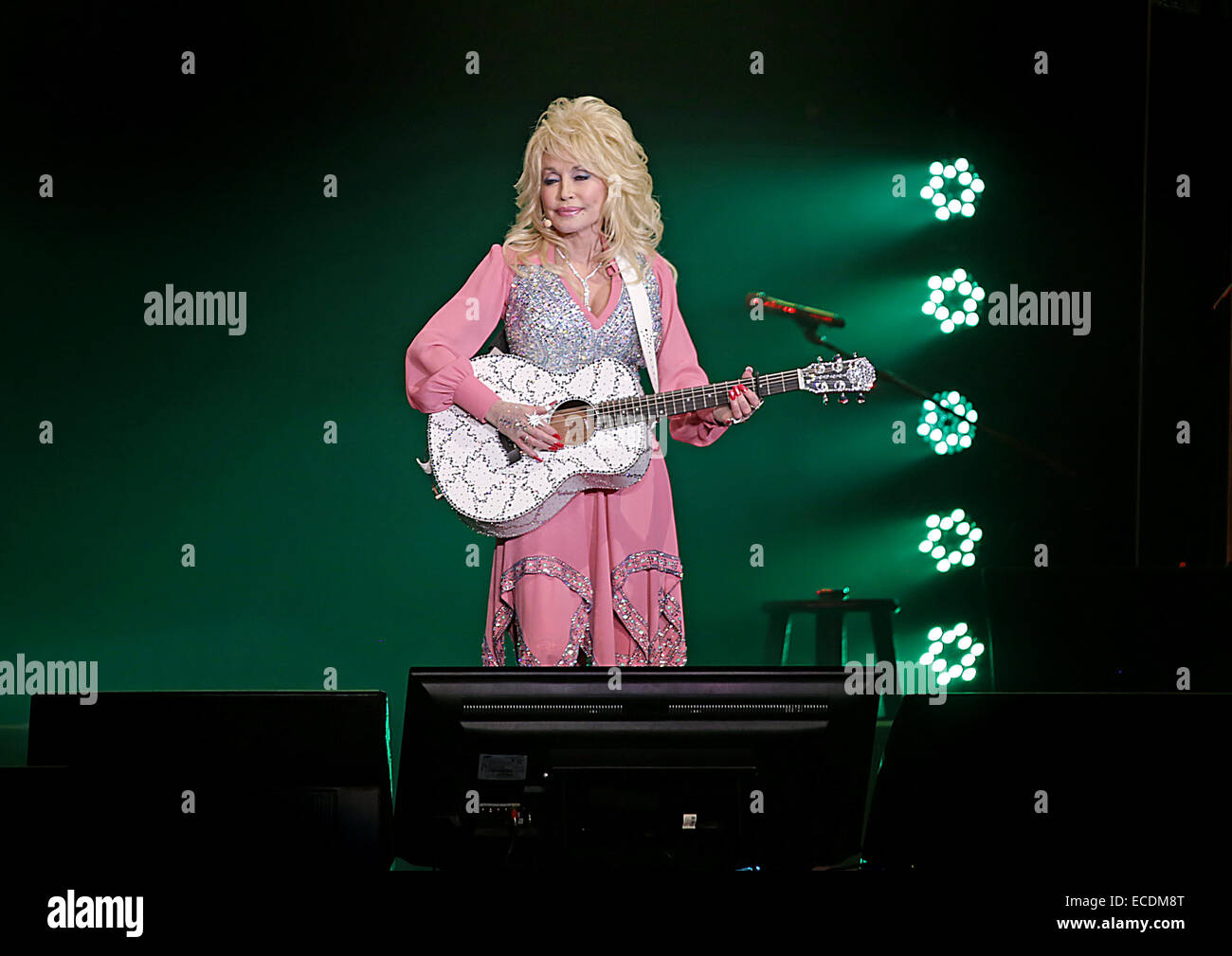 Dolly Parton performing live on stage on the first night of her UK tour ...