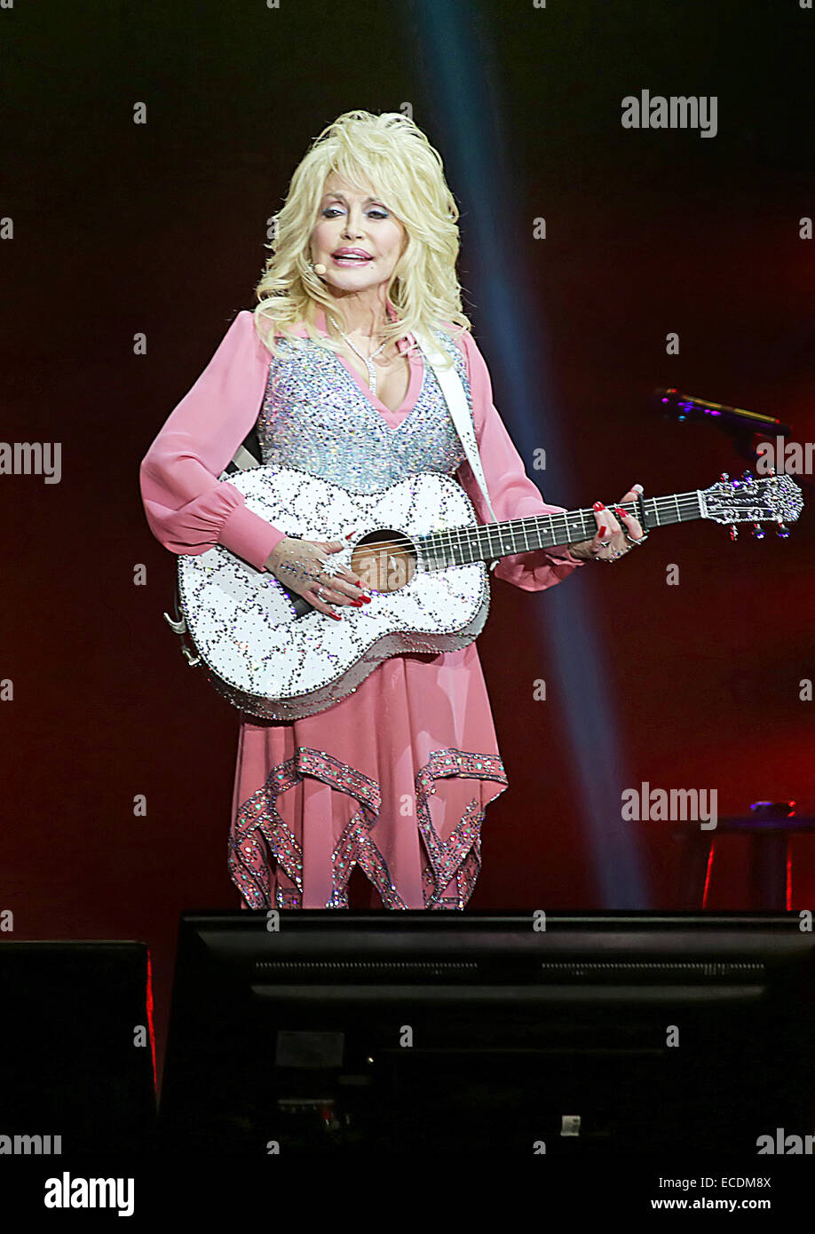 Dolly Parton performing live on stage on the first night of her UK tour ...