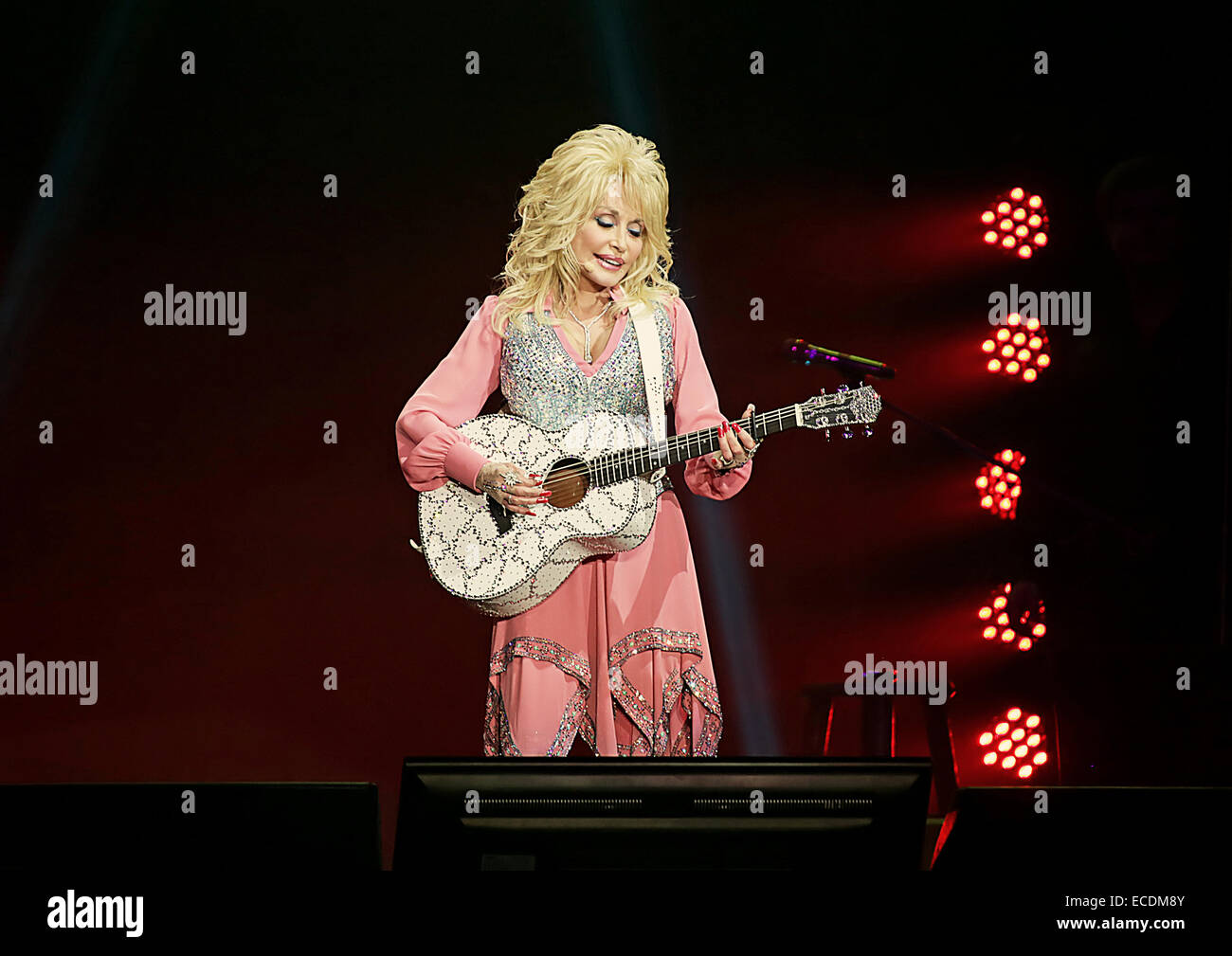 Dolly Parton performing live on stage on the first night of her UK tour ...
