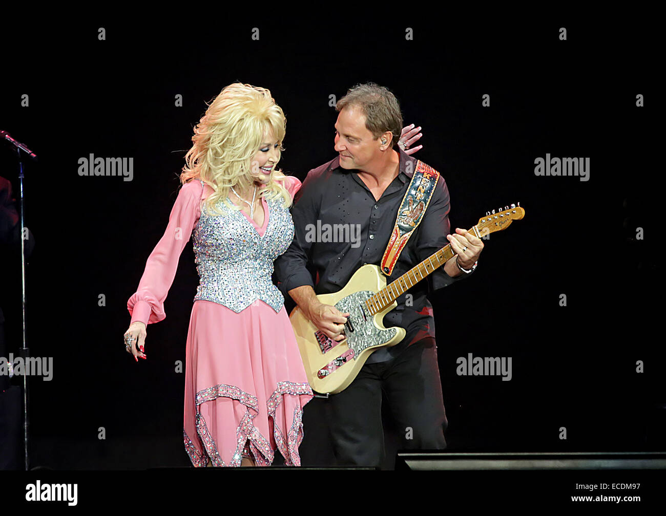 Dolly Parton performing live on stage on the first night of her UK tour ...