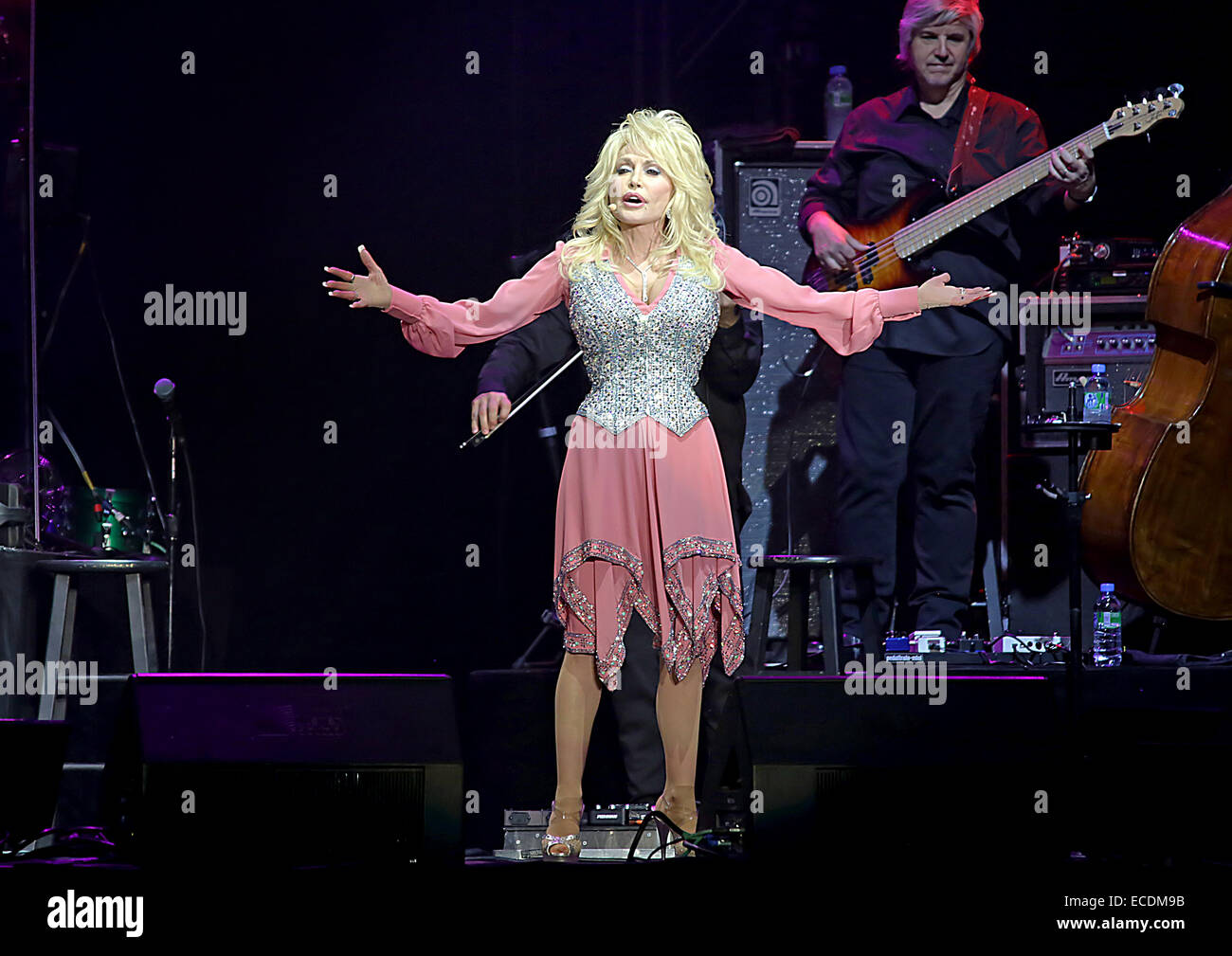 Dolly Parton performing live on stage on the first night of her UK tour ...
