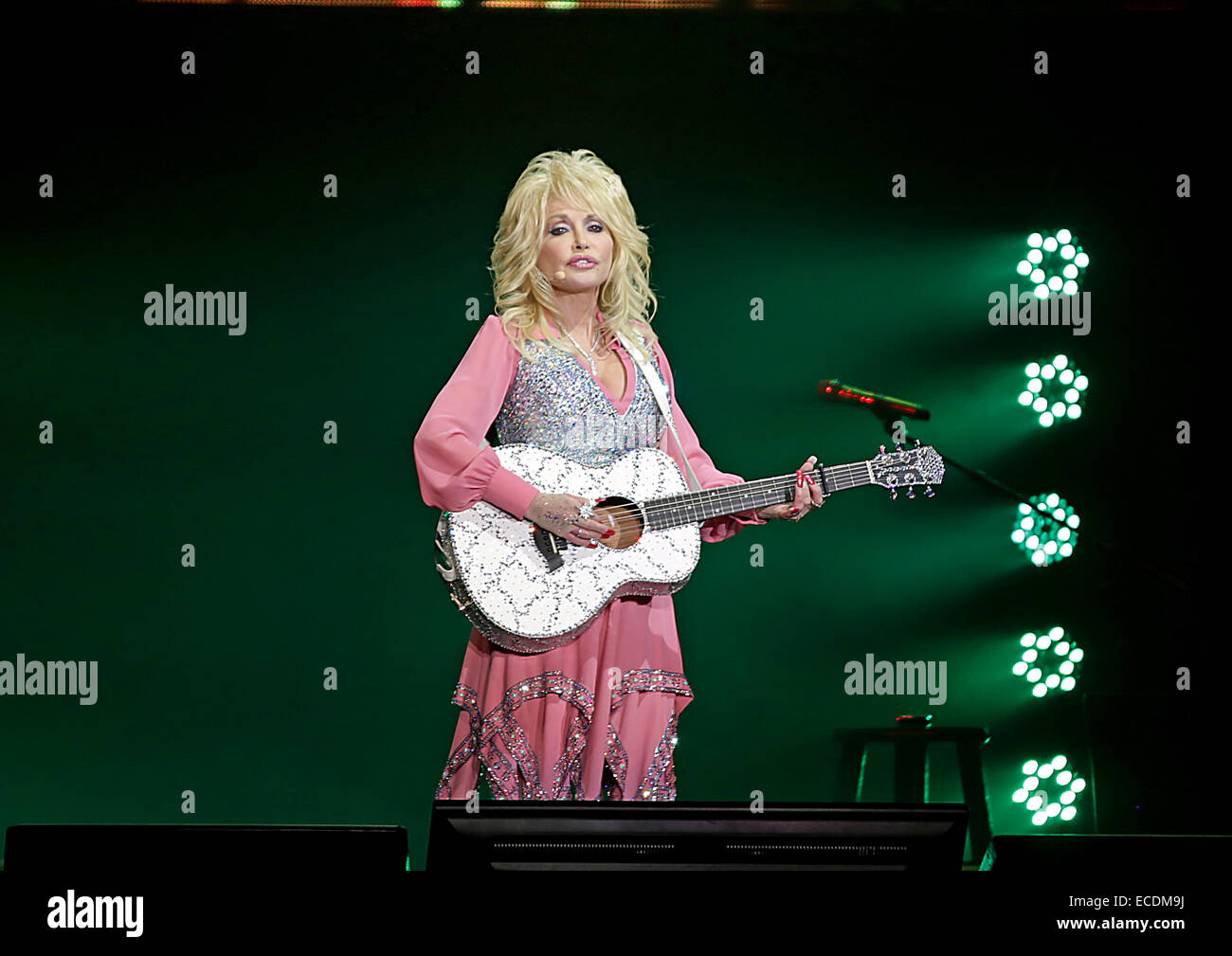 Dolly Parton performing live on stage on the first night of her UK tour ...