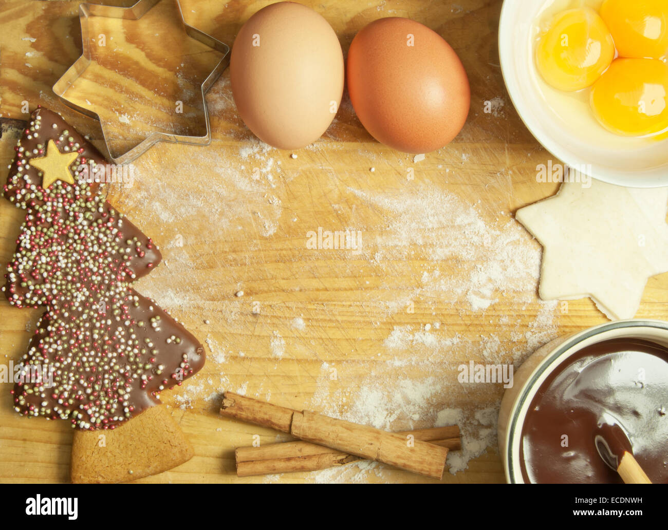 Christmas baking background Stock Photo - Alamy