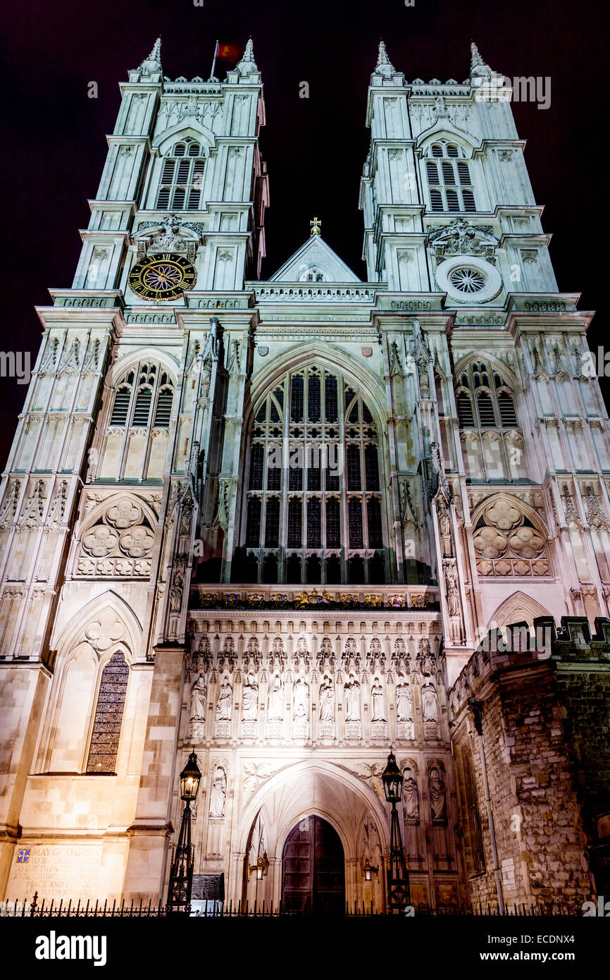 Westminster Abbey At Night, London, England Stock Photo - Alamy