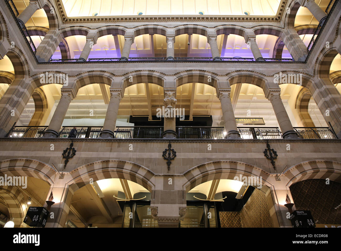 amsterdam shopping mall magna plaza interior architecture Stock Photo ...
